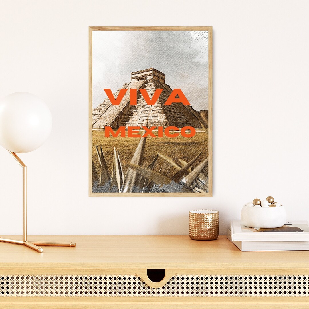 Mexico Poster Vintage Wall Art Mexican Poster Retro Mexico Travel ...