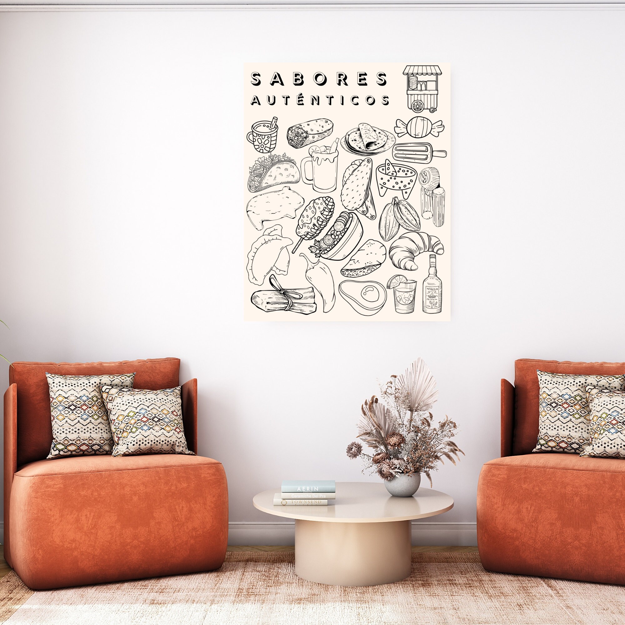Mexican Kitchen Art Farmers Market Wall Art Mexican Food Art Mexican ...