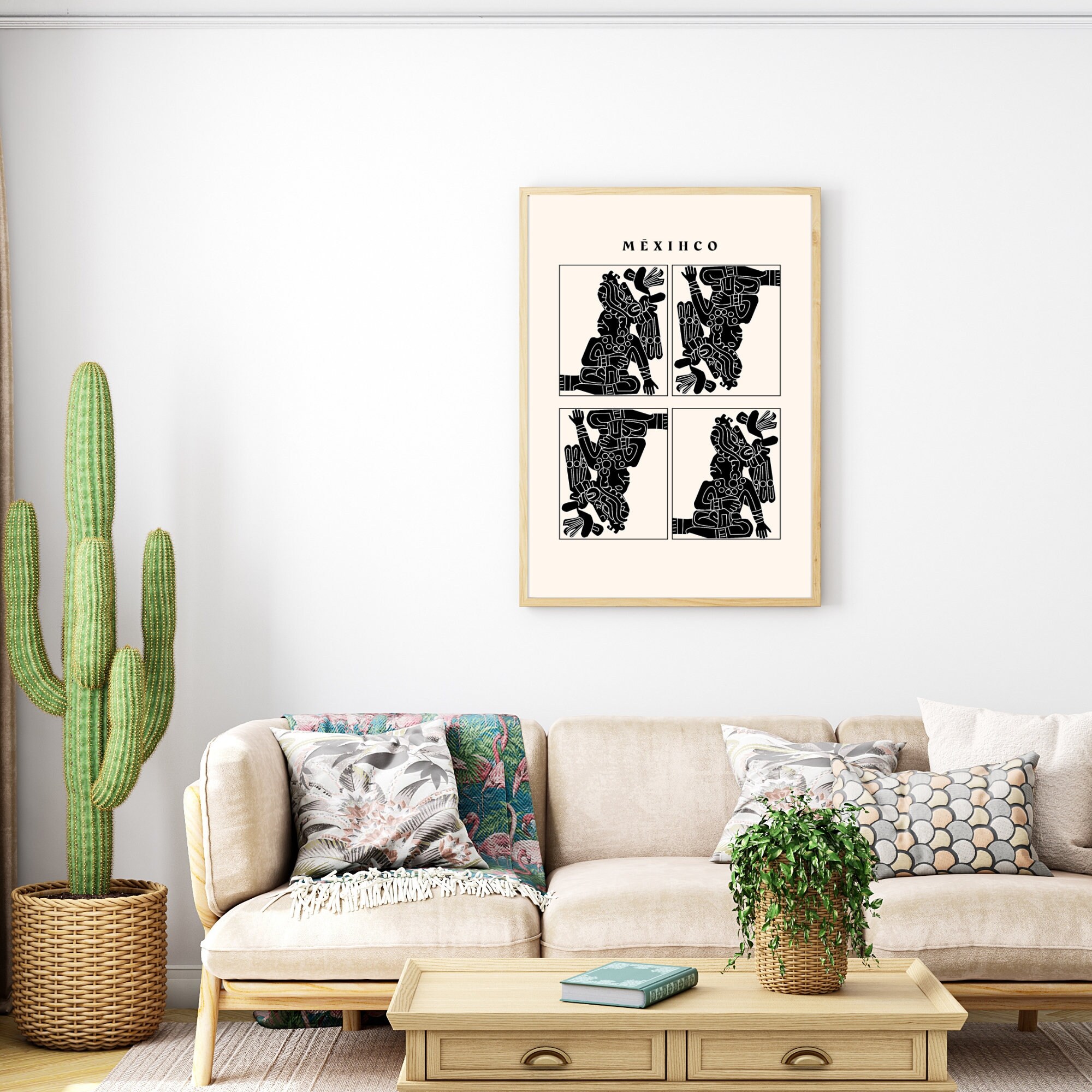 Aztec Wall Art Aztec Poster Mexican Modern Art Mexico Poster Mexican ...