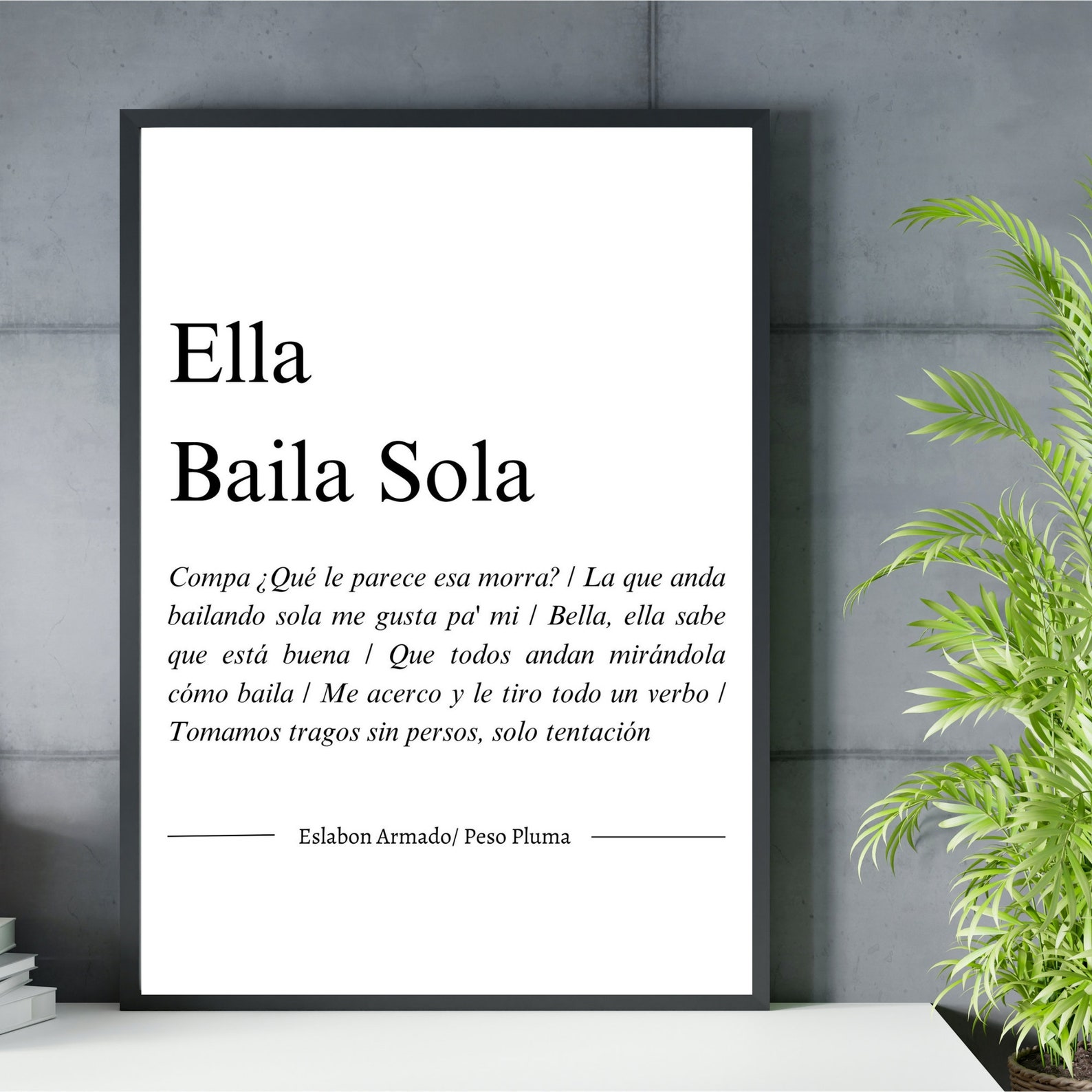 Peso Pluma Lyric Poster Peso Pluma Ella Baila Sola Poster Peso - Etsy