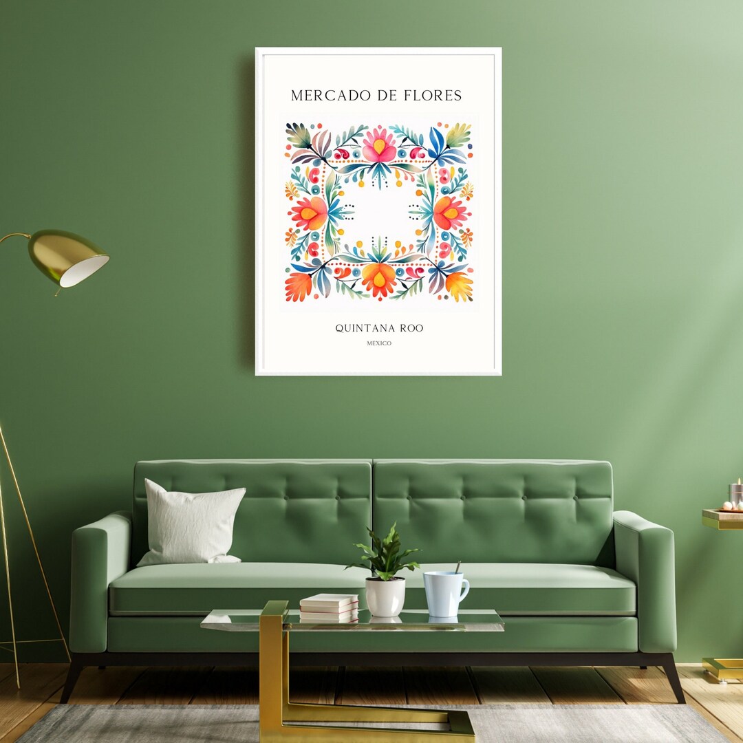 Quintana Roo Flower Market Download Mexico Travel Poster Flower Market ...