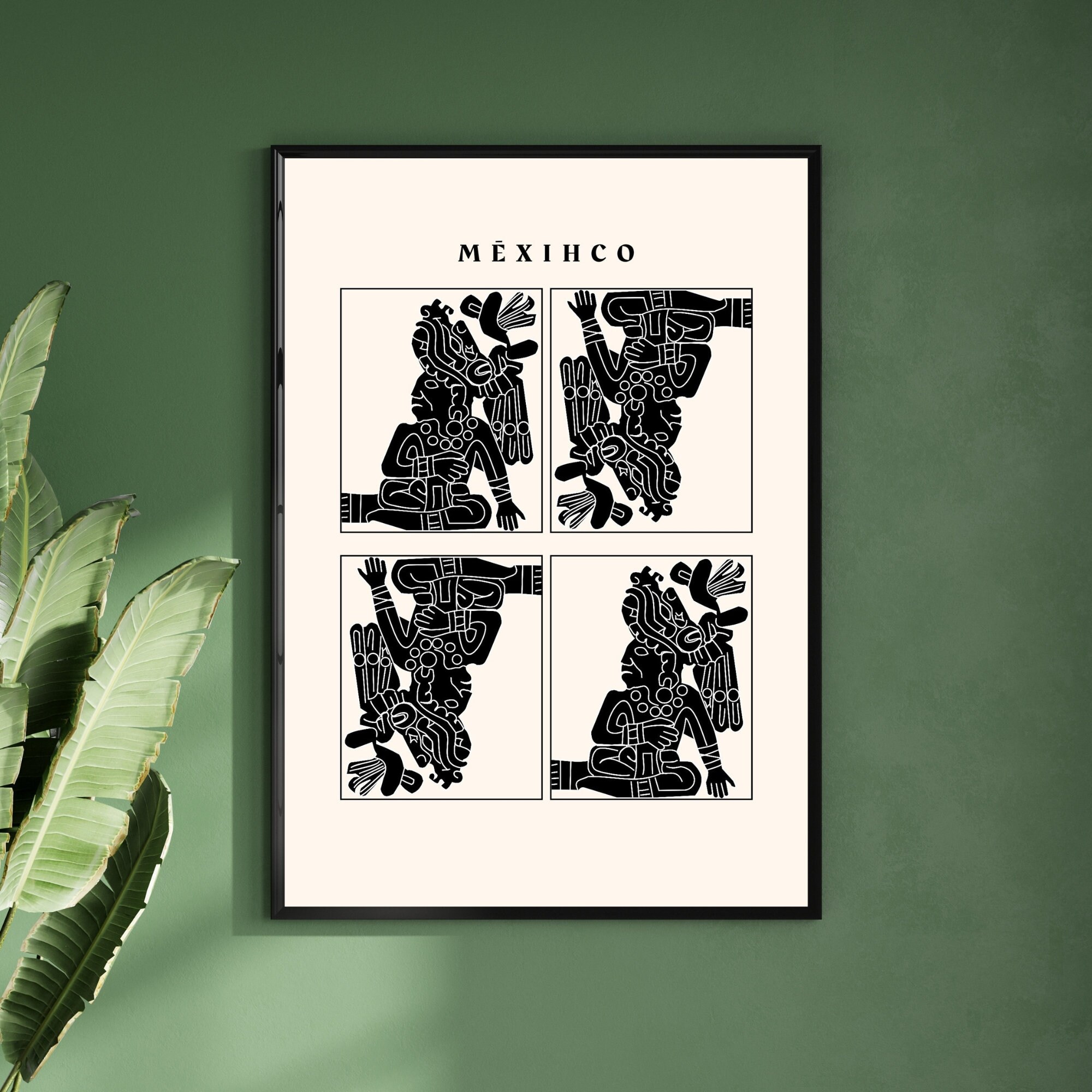 Aztec Wall Art Aztec Poster Mexican Modern Art Mexico Poster Mexican ...