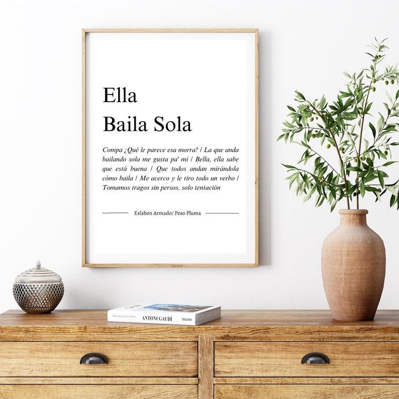 Peso Pluma Lyric Poster Peso Pluma Ella Baila Sola Poster Peso - Etsy