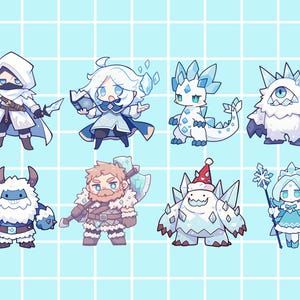 Winter Dnd Clipart Bundle | Dungeons and Dragons Chibi Fantasy Designs ...