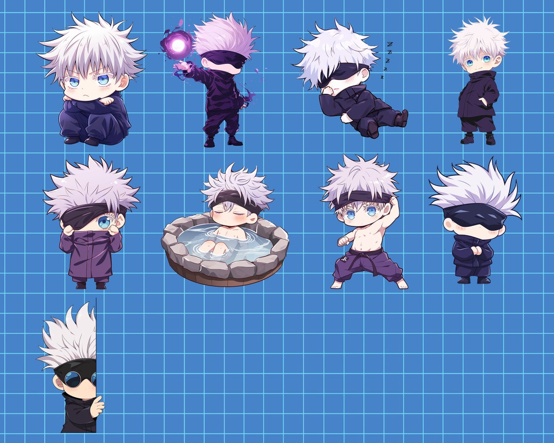 Anime Png Pack, Gojo Png Clipart Bundle for Stickers and Merch - Etsy ...