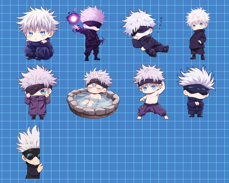 Anime Png Pack, Gojo Png Clipart Bundle for Stickers and Merch - Etsy ...
