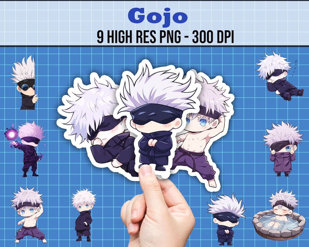 Anime Png Pack, Gojo Png Clipart Bundle for Stickers and Merch - Etsy ...