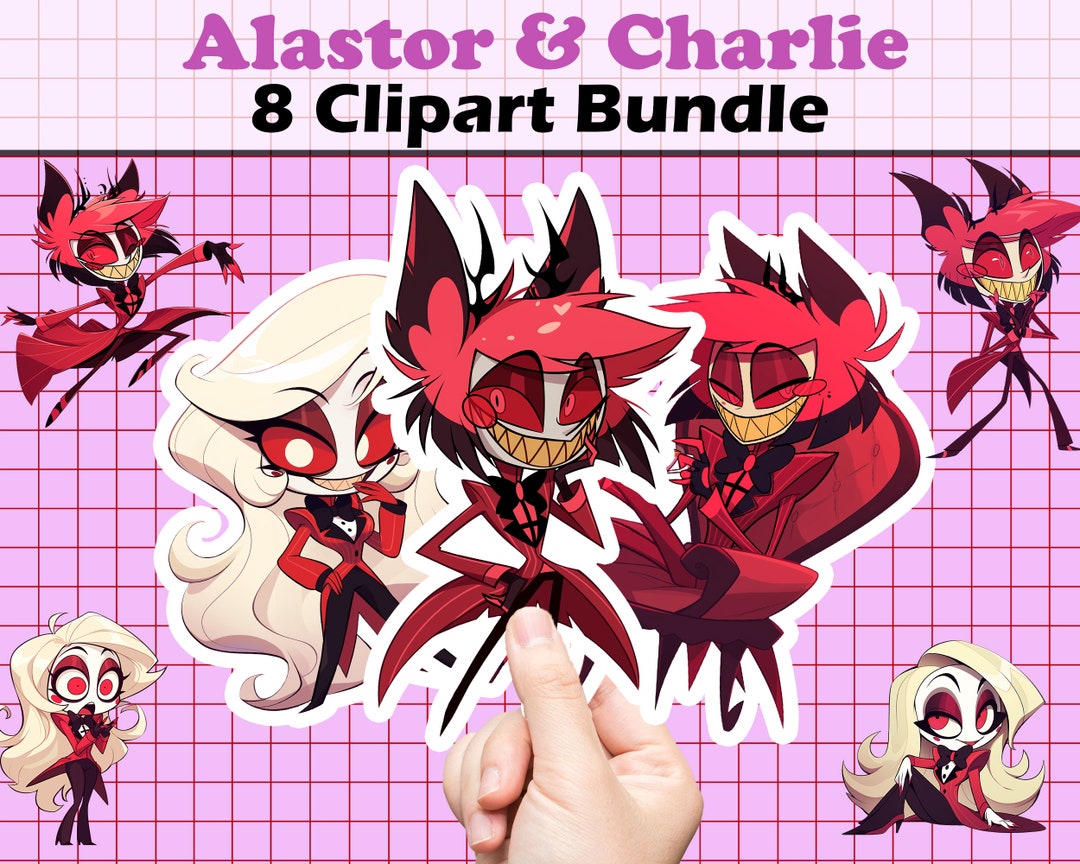 Cute Chibi Alastor & Charlie Clipart Bundle - Etsy Canada