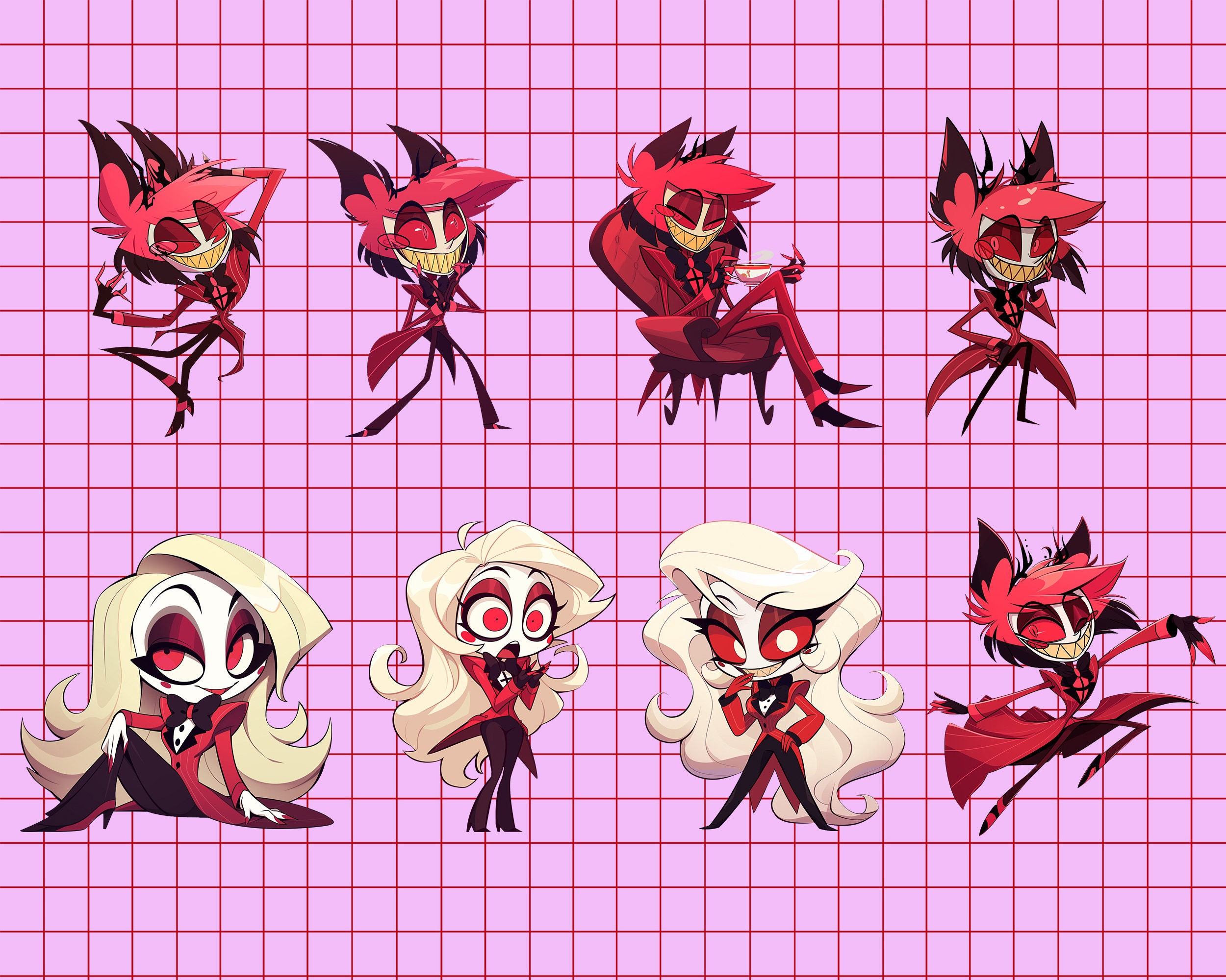 Cute Chibi Alastor & Charlie Clipart Bundle - Etsy Canada