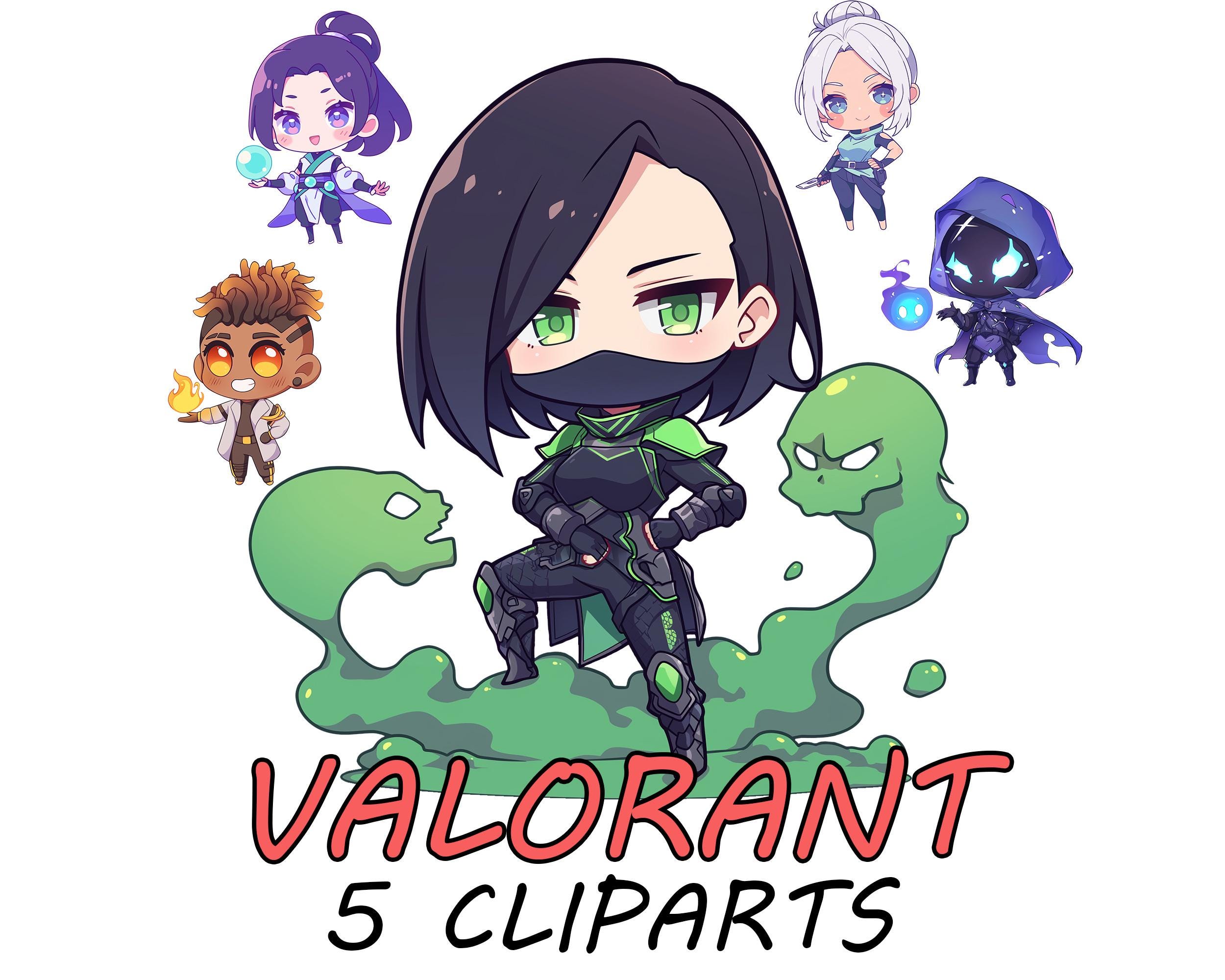 Chibi Valorant Agents Png Bundle | Cute Valorant Characters Clipart ...