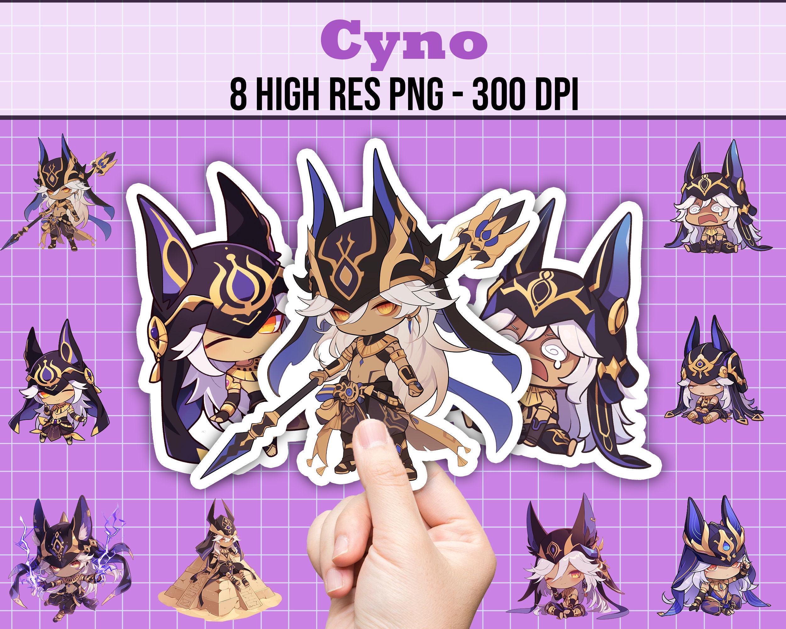 Genshin Impact Cyno Png Pack for Stickers, Chibi Cyno Clipart - Etsy