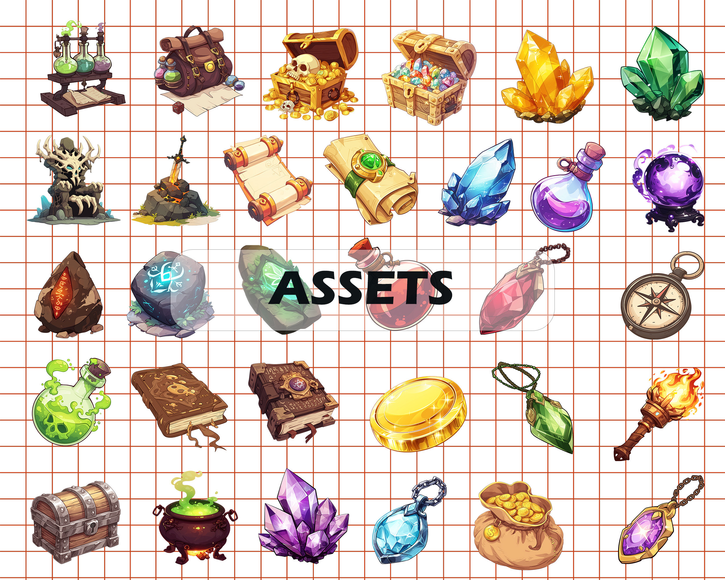 Dnd Mega Clipart Bundle, D&d Png Pack, Dungeons and Dragons Chibi ...