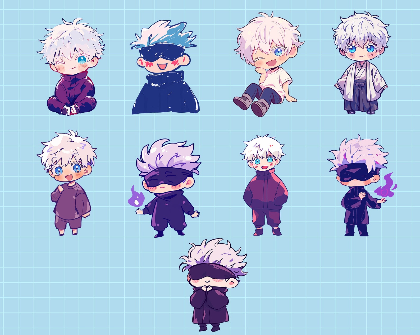 Chibi G.ojo Clipart Bundle #3, Cute Anime Png Pack - Etsy