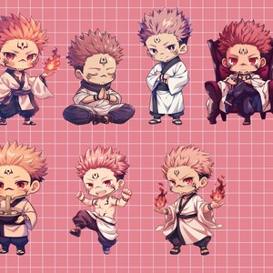 Chibi S.ukuna Clipart Bundle, Cute Anime Png Pack - Etsy