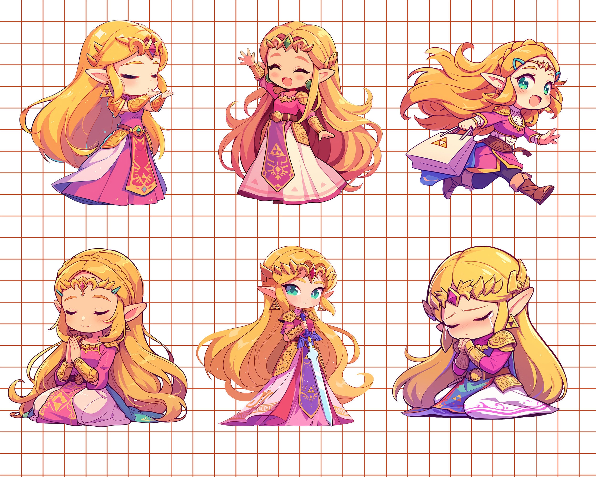 Cute Zelda & Link Clipart Bundle - Etsy