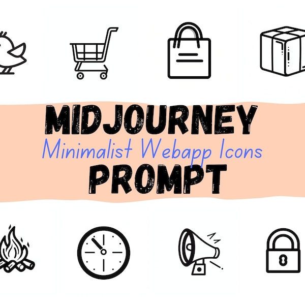 Midjourney Prompt Icon Logo - Etsy Singapore