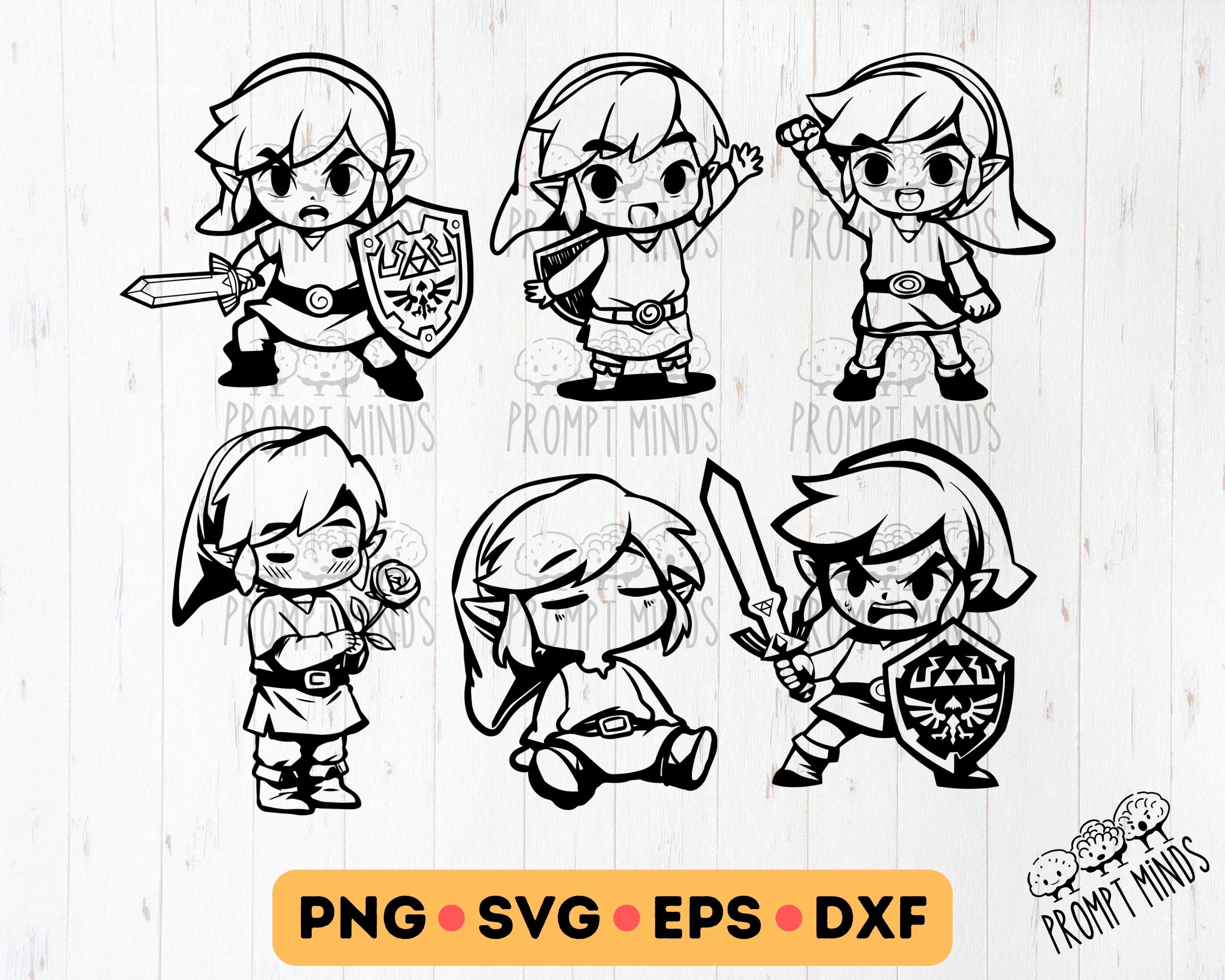 Legend of Zelda SVG Bundle | Chibi Link Svg Png Dxf - Etsy