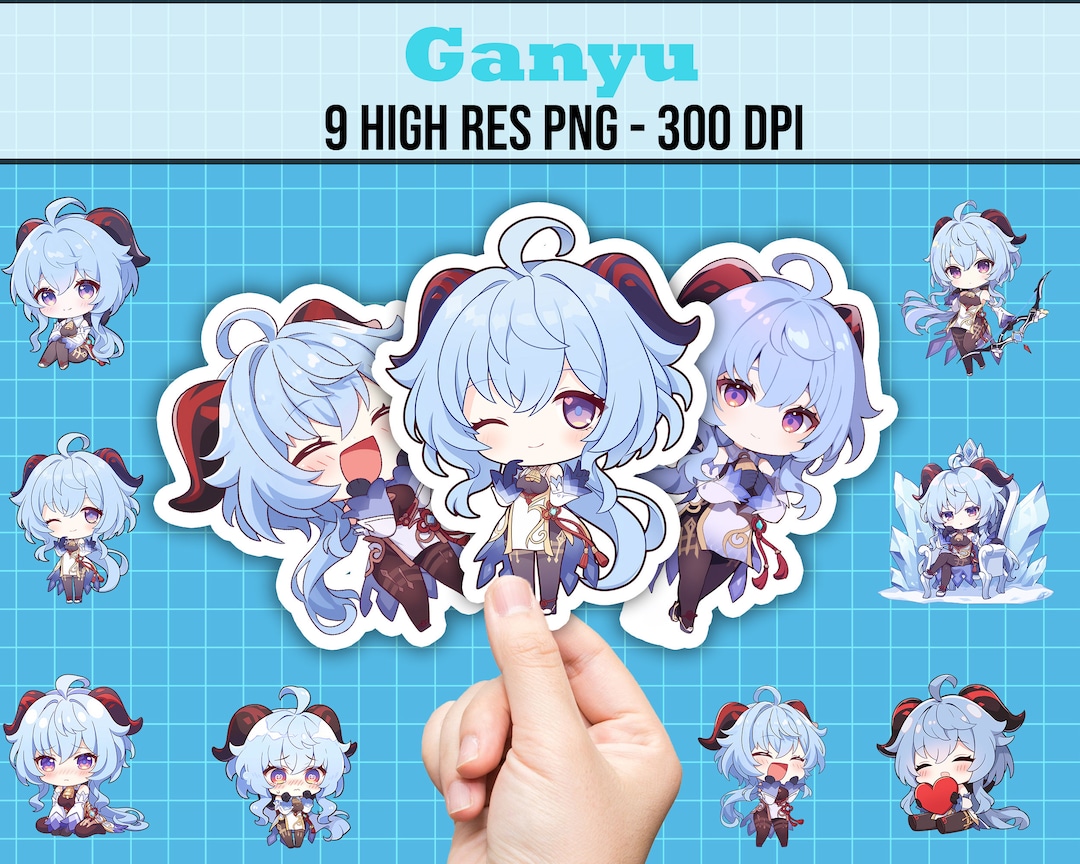 Genshin Impact Ganyu Png Sticker Pack, Chibi Ganyu Clipart - Etsy