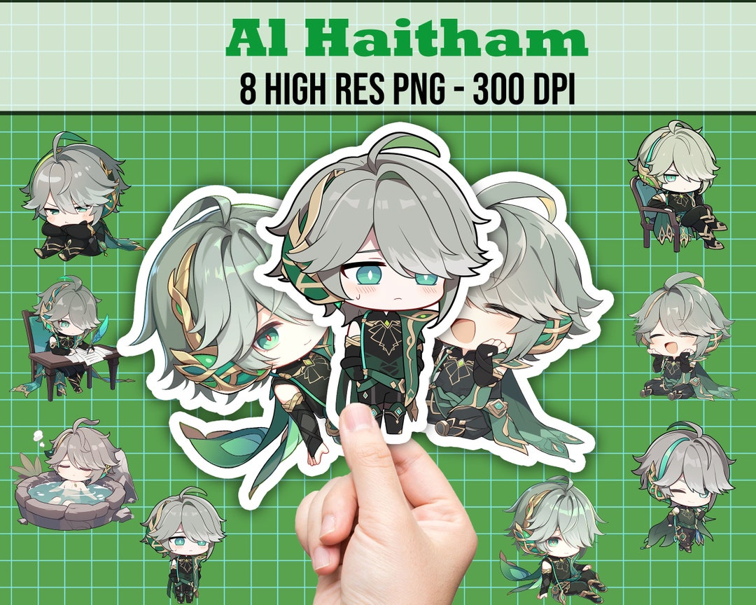 Genshin Impact Alhaitham Png Sticker Pack, Chibi Alhaitham Clipart - Etsy