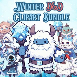 Winter Dnd Clipart Bundle | Dungeons and Dragons Chibi Fantasy Designs ...
