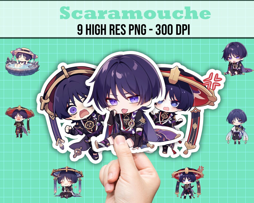 Genshin Auswirkungen Scaramouche Png Sticker Pack, Chibi Wanderer ...
