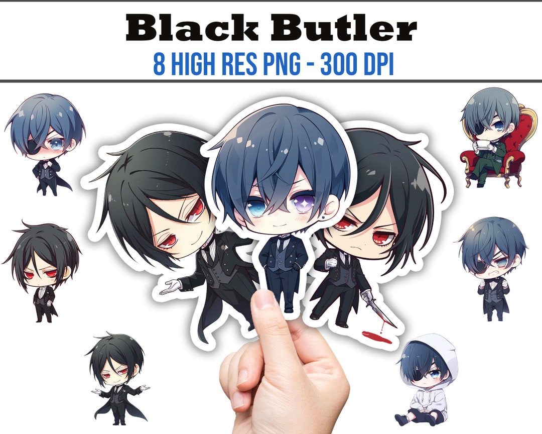 Butler Anime Png Pack, Chibi Butler Anime Clipart Bundle - Etsy UK