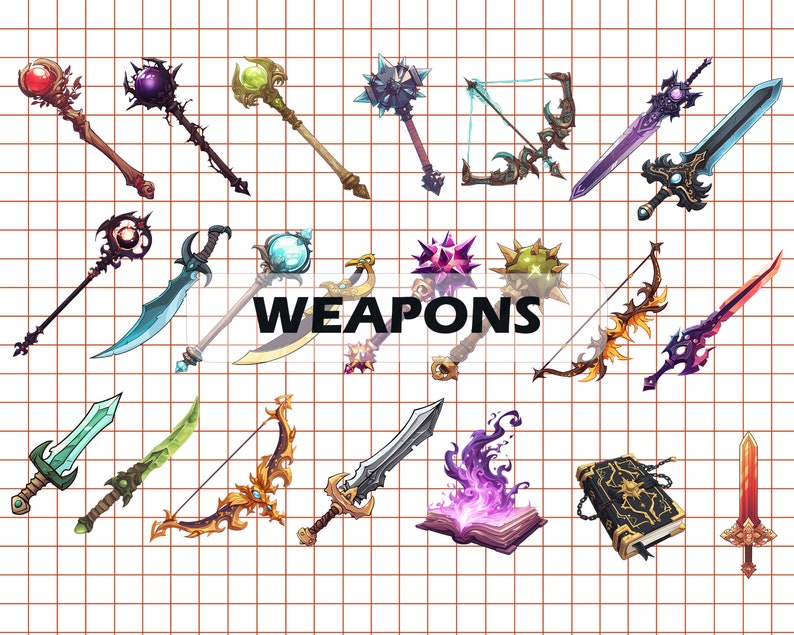 Dnd Mega Clipart Bundle, D&d Png Pack, Dungeons and Dragons Chibi ...