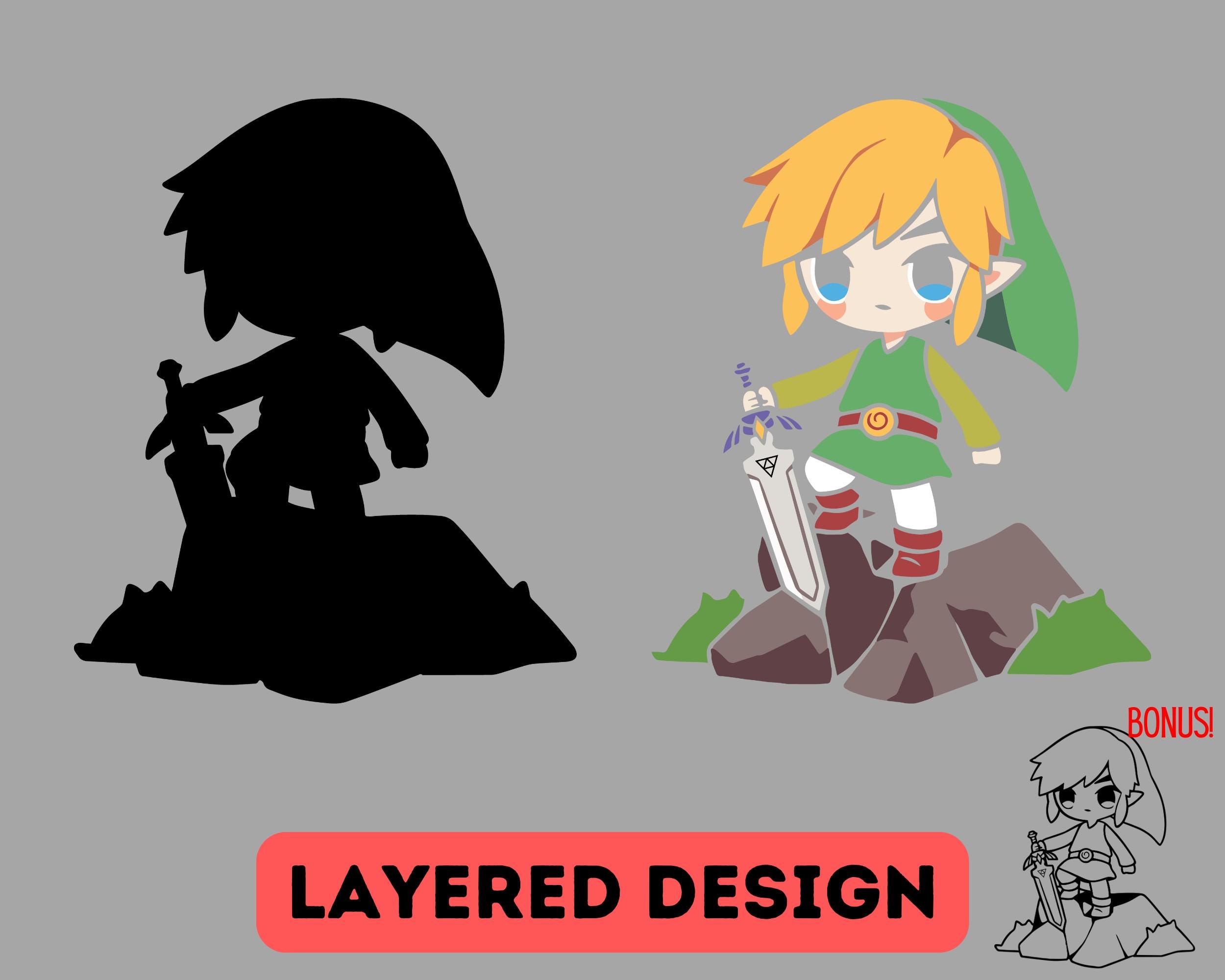 Legend of Zelda Link SVG | Cute Link Layered SVG for Cricut - Etsy