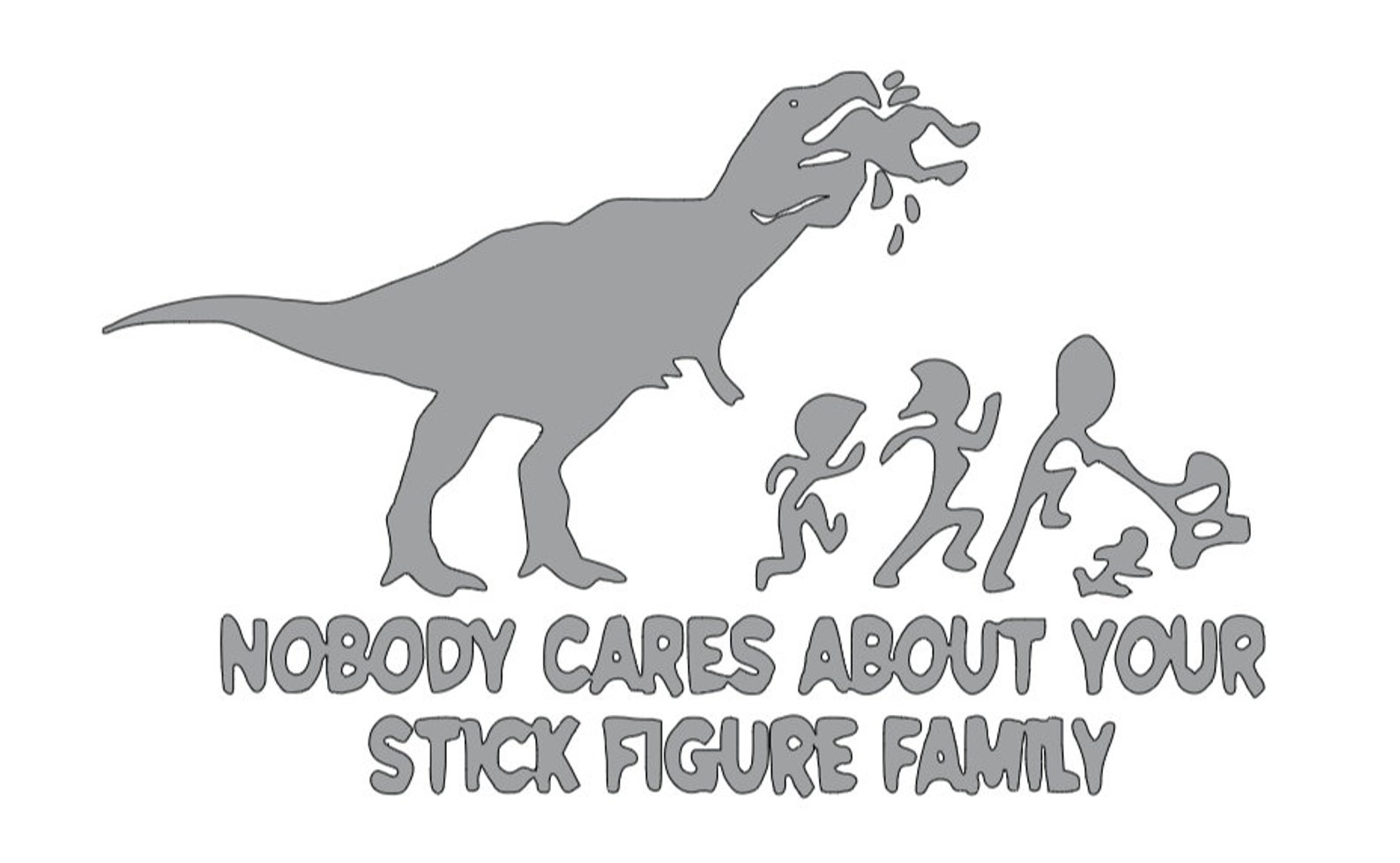 Nobody Cares About Your Stick Figure Family Custom Bumper Sticker - Etsy