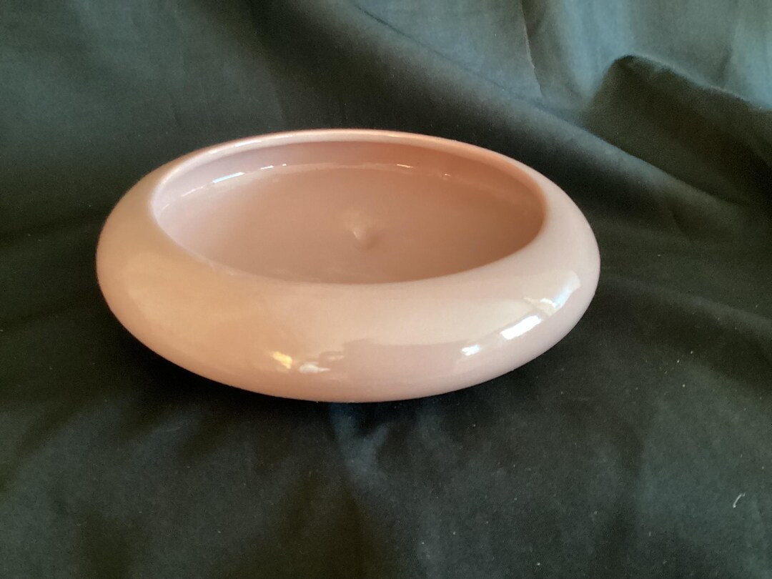 Vintage Art Deco USA Pottery Low Round Cactus Planter in Dusty Pink. Rare “USA” Mark. - Etsy