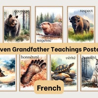 Seven Sacred Grandfather Teachings for Classroom 8 Posters Indigenous ...