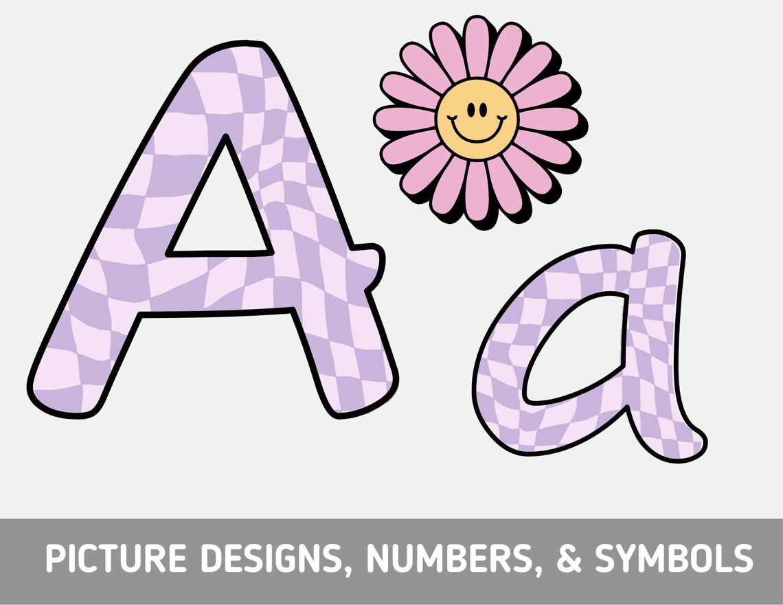 Retro Bulletin Board Letters, Cute Classroom Decor, Bulletin Board ...