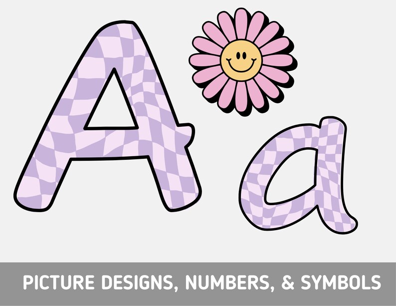 Retro Bulletin Board Letters, Cute Classroom Decor, Bulletin Board ...