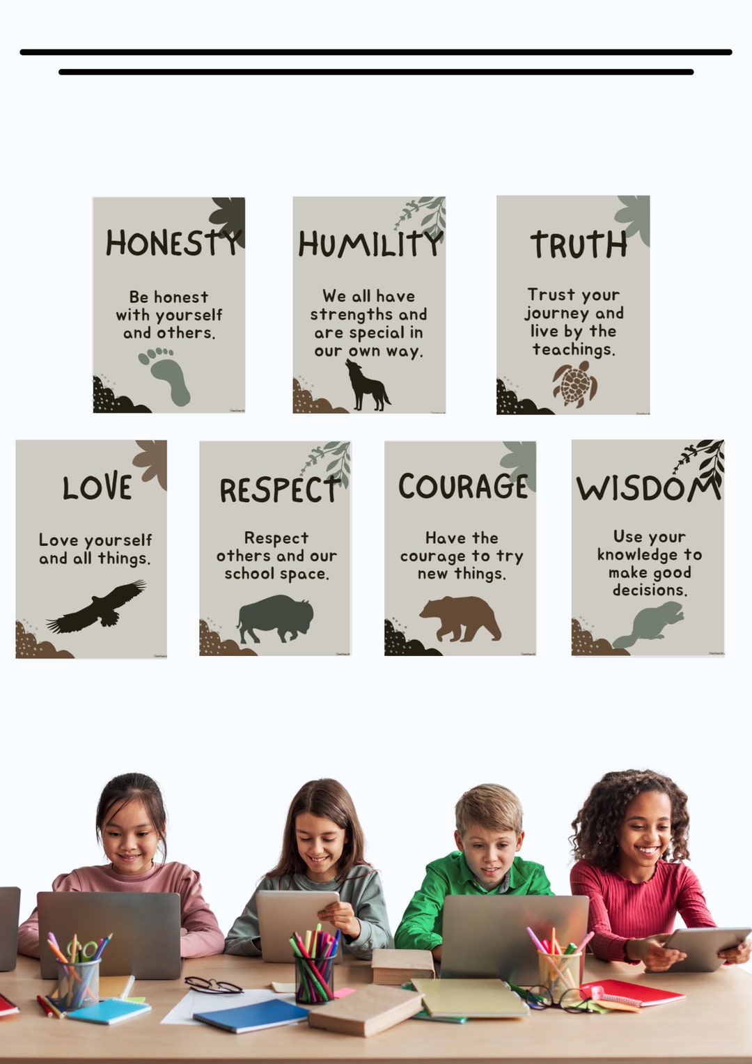 Seven Sacred Grandfather Teachings for Classroom - 8 Posters ...