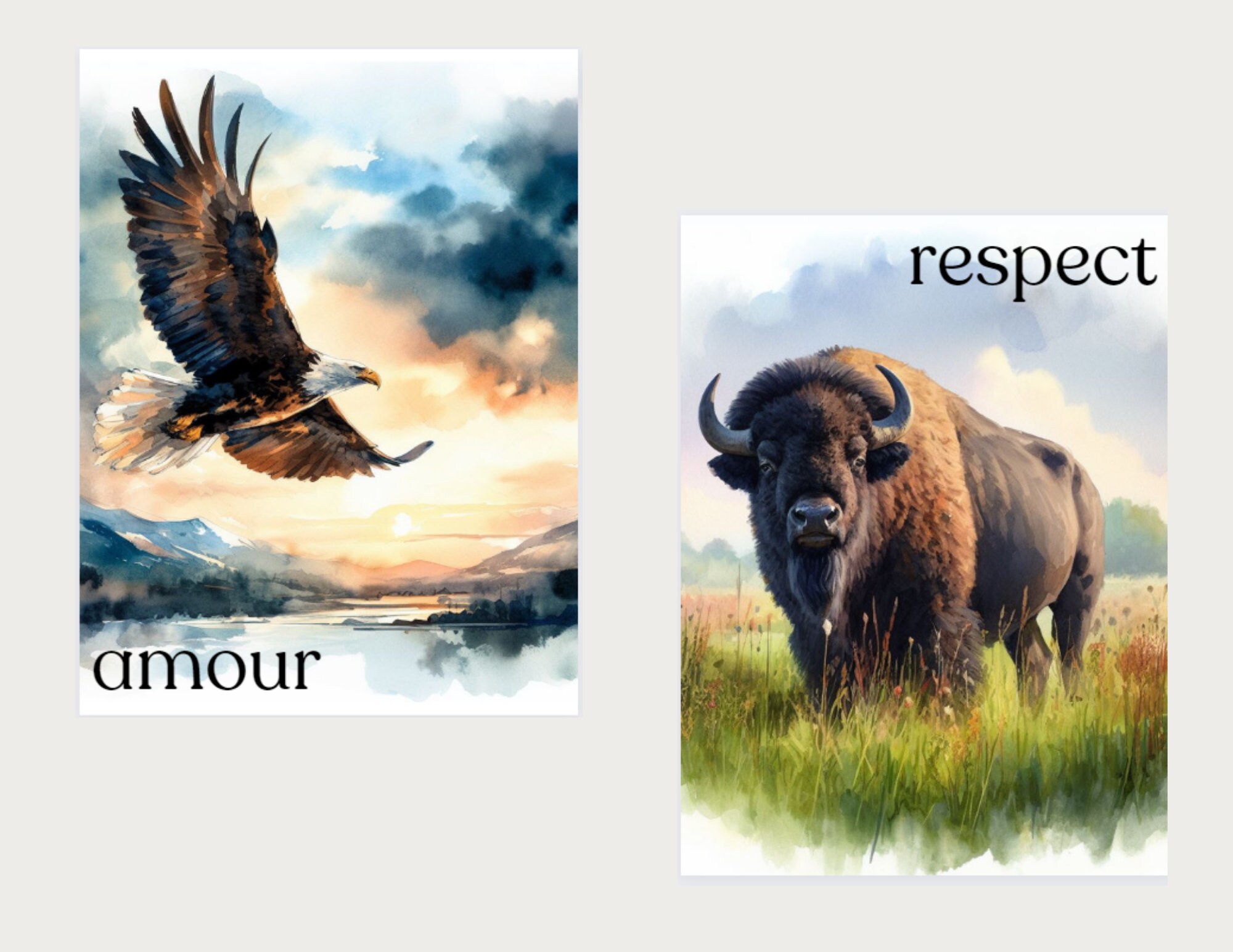 French Seven Grandfather Teachings | Watercolor Art | Seven Sacred ...