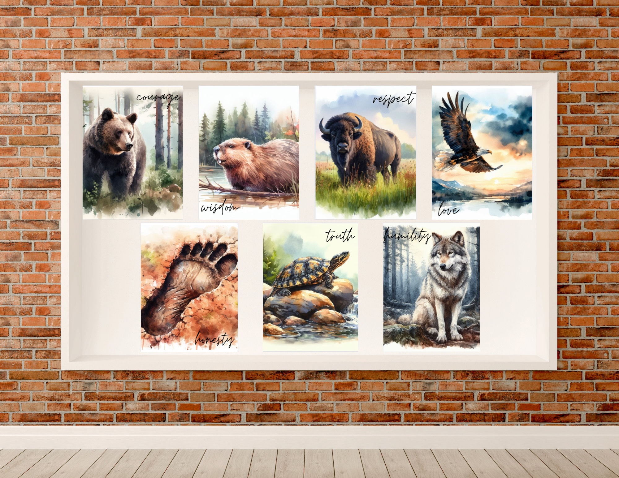 Seven Grandfather Teachings | Watercolor Art | Seven Sacred Teachings ...