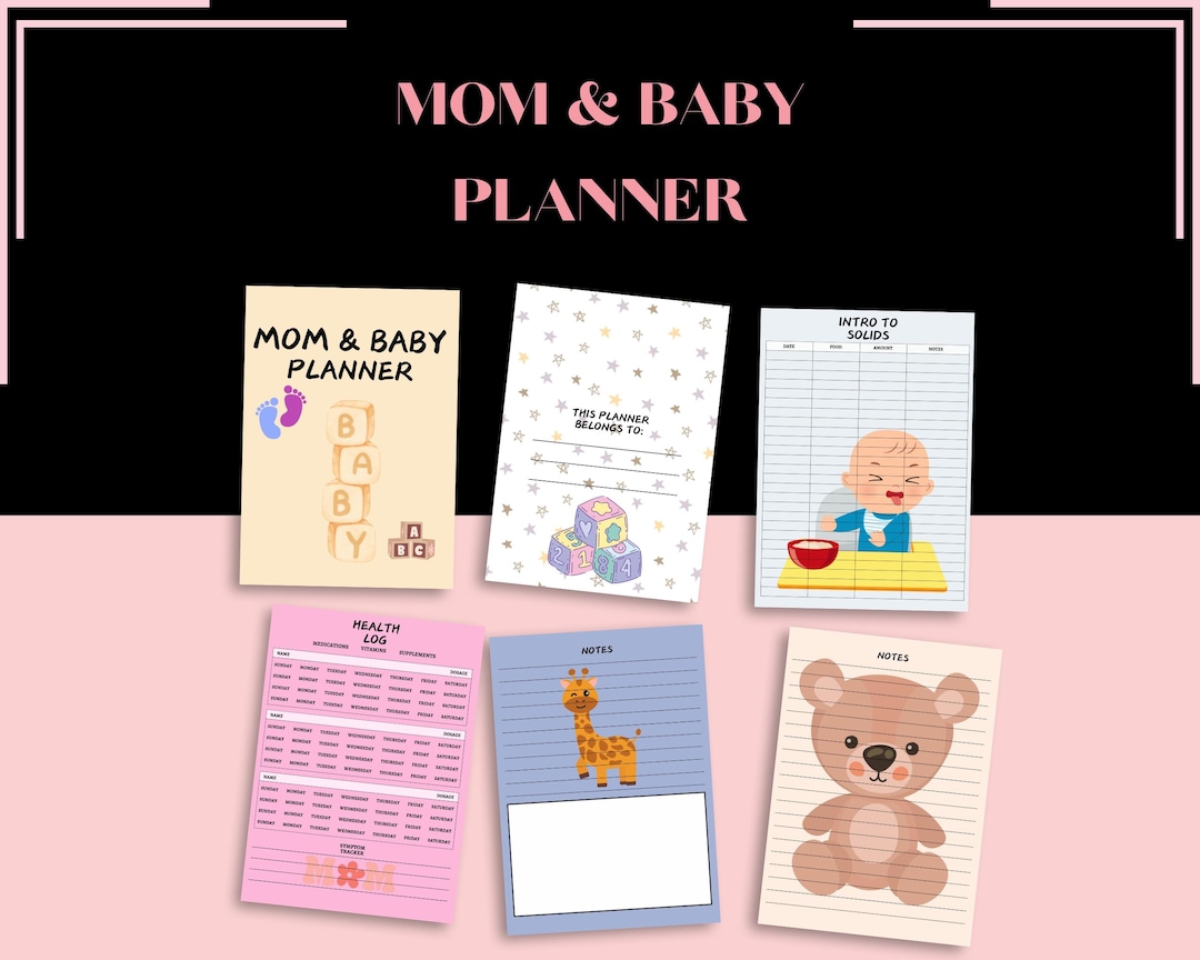Mom & Baby Planner, Newborn Log, Feeding Sleeping Tracker, Baby Care ...
