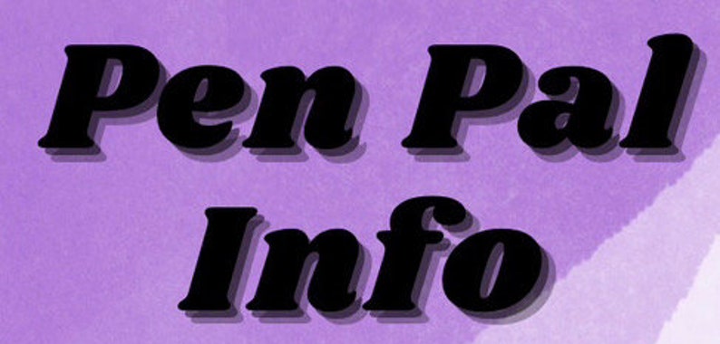 Pen Pal Info Sheet Printable, Pen Pal Tracker, Pen Pal Questionnaire ...