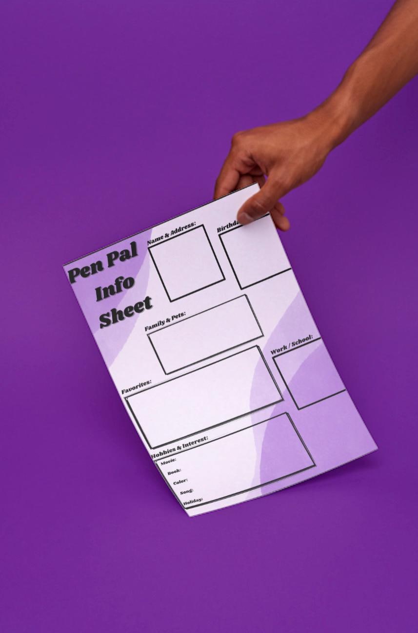 Pen Pal Info Sheet Printable, Pen Pal Tracker, Pen Pal Questionnaire ...