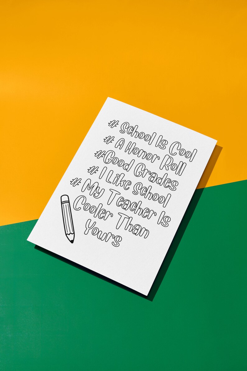 Student Coloring Craft Page Printable School Coloring - Etsy