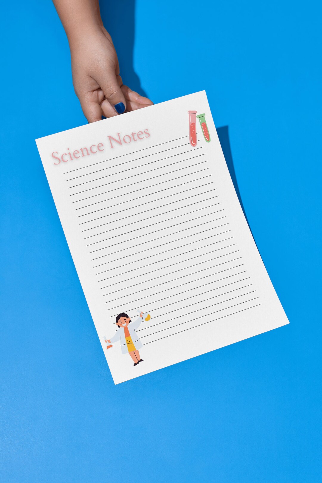 Science Notes Taking Printable for Girls, Science Class Sheet, Girl ...