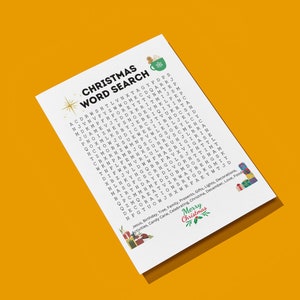 Christmas Word Search Puzzle Printable | Holiday Activity With Festive ...