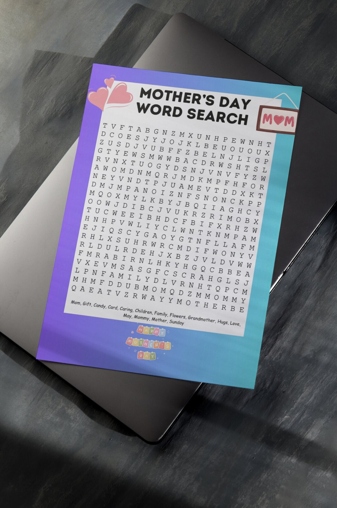 Mother's Day Word Search Printable, Fun Family Activity, Mother's Day ...