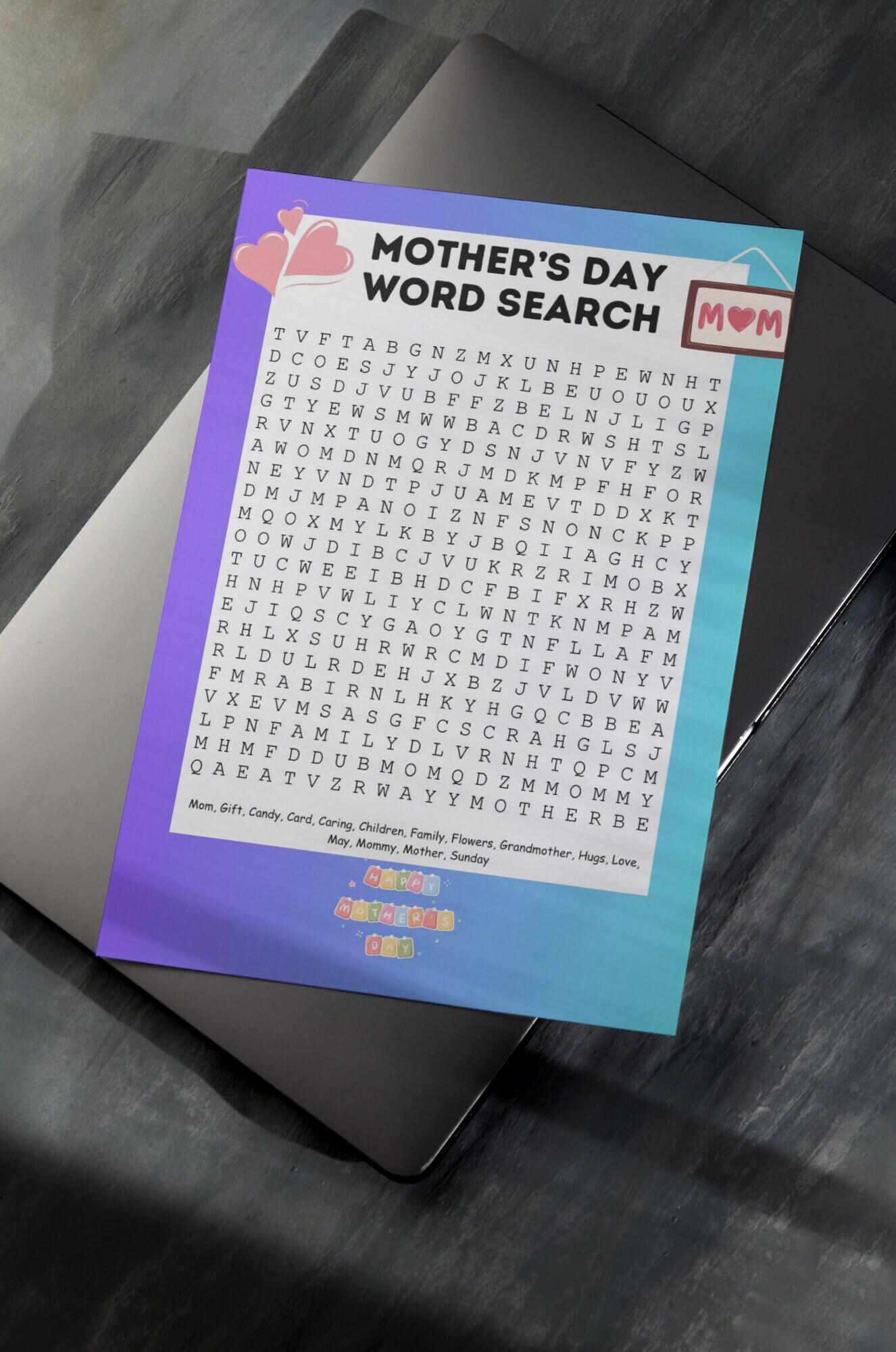 Mother's Day Word Search Printable, Fun Family Activity, Mother's Day ...