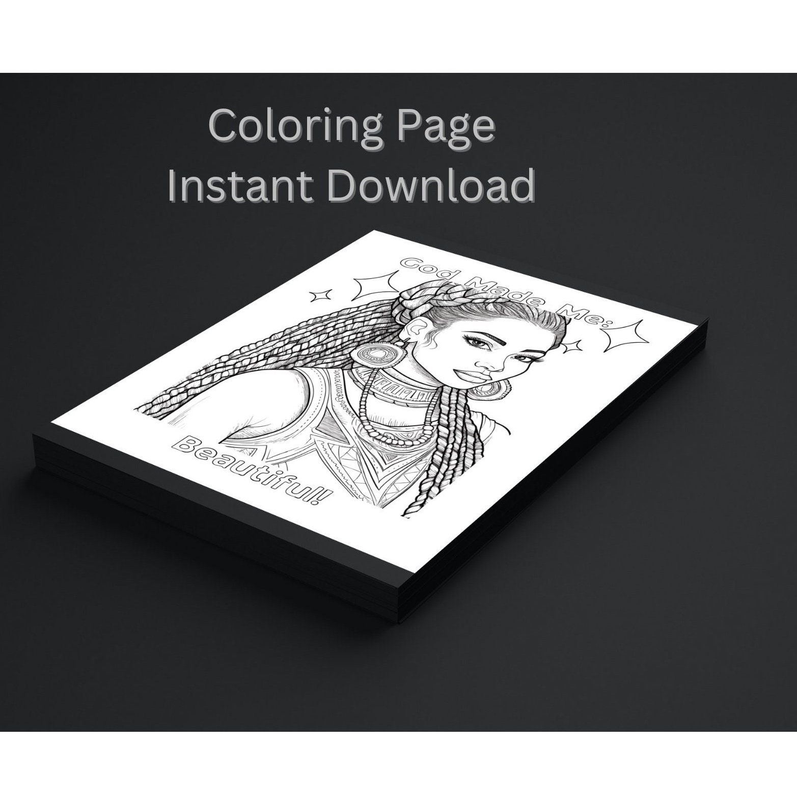 Woman Coloring Page With Inspirational Quote, Girl Coloring Page ...