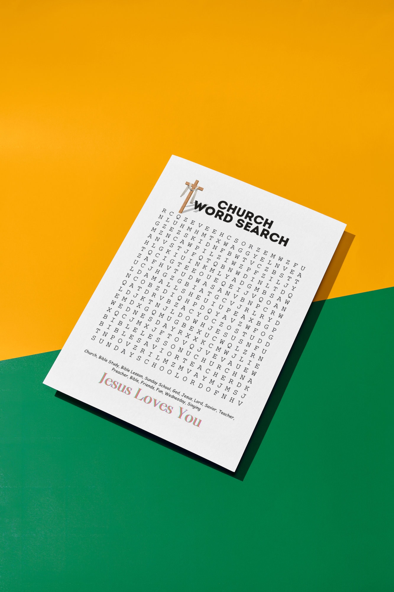 Church Word Search Puzzle: Bible-themed Class Activity (instant ...