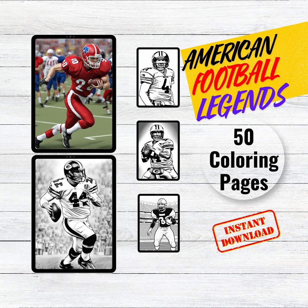 50 Football Coloring Pages, American Football Adults Printable ...