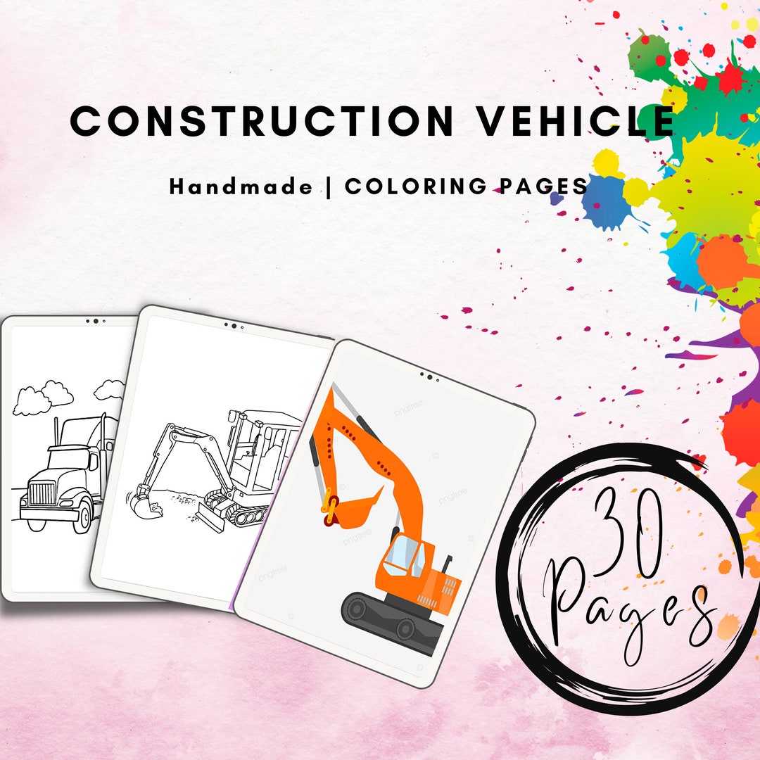30 Construction Vehicle Coloring Pages, Printable Coloring Pages for ...