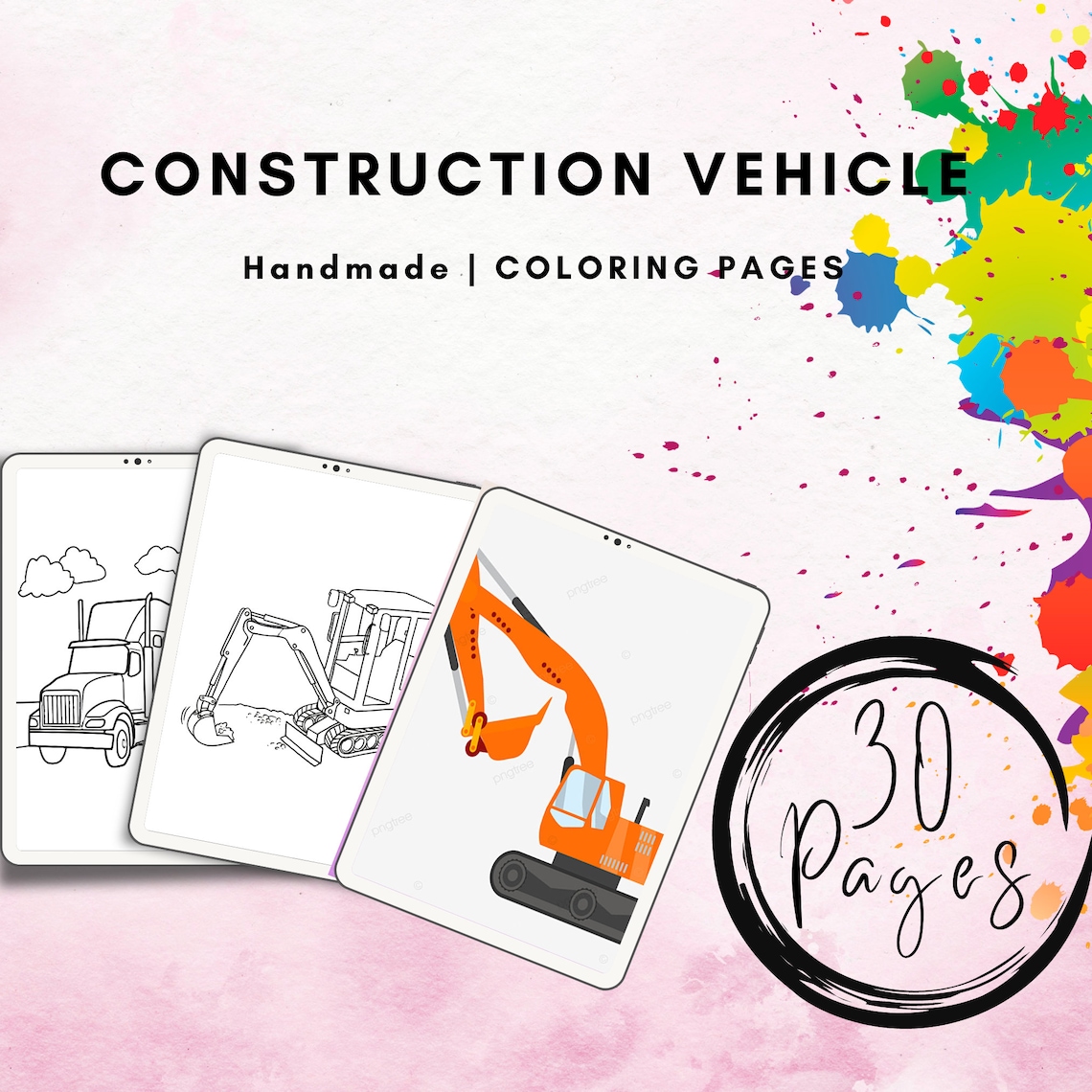 30 Construction Vehicle Coloring Pages, Printable Coloring Pages for ...
