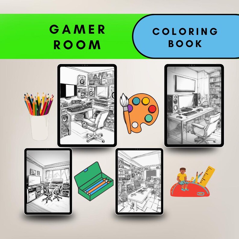 Gaming Coloring Pages, Gaming PDF, Gaming Printables, Gamer Coloring ...